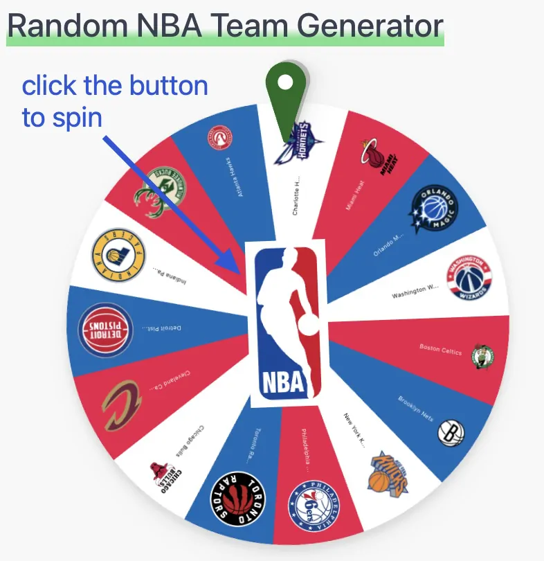 NBA Team Wheel – Spin to Choose Your Favorite NBA Team